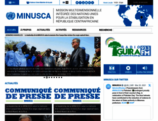 Access minusca.unmissions.org. MINUSCA | Mission multidimensionnelle ...
