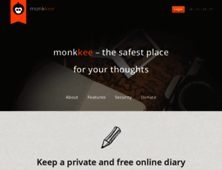 Access monkkee.com. monkkee - the secure online diary - private and secure