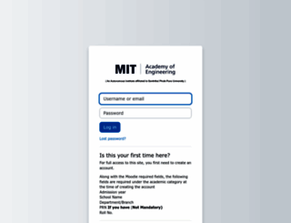 Access moodle.mitaoe.ac.in. Log in to the site | MITAOE