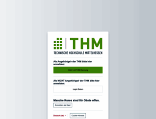 Access moodle.thm.de. Log in to the site | THM-Moodle