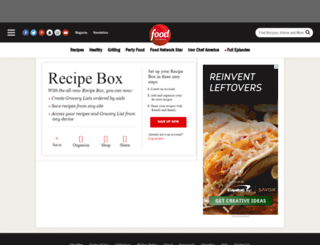 Access my.foodnetwork.com. Recipe Box