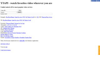Access my.ytapi.com. YTAPI - watch favorites video wherever you are