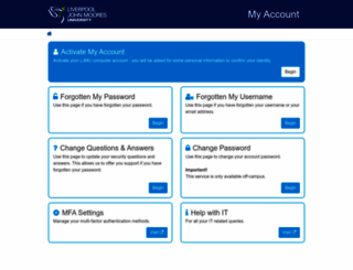 Access myaccount.ljmu.ac.uk. My Account - Liverpool John Moores University