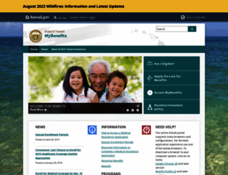 Access mybenefits.hawaii.gov. Home