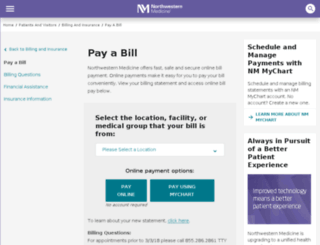 Access mybill.nm.org. Pay a Bill | Northwestern Medicine