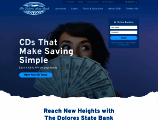 Access mydsb.com. Home - Dolores State Bank