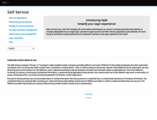 Access myid.disney.com. MyID Self Service