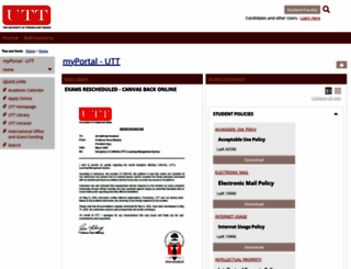 Access myportal.utt.edu.tt. Home | myPortal - UTT