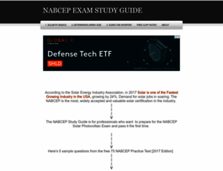 Access nabcepexamstudyguide.com. NABCEP EXAM STUDY GUIDE - NABCEP Practice Exam