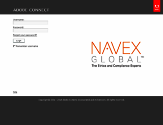 Access navex.adobeconnect.com. Adobe Connect Central Login