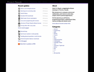 Access nayuki.io. Project Nayuki