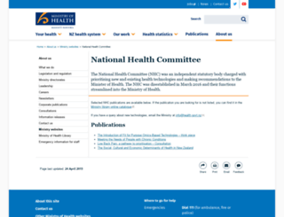 Access nhc.health.govt.nz. National Health Committee | Ministry of ...