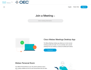 Access oeconnection.webex.com.