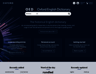 Access oed.com. Oxford English Dictionary