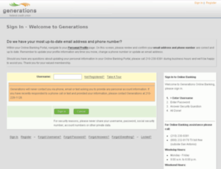 Access olb.mygenfcu.org. Generations Online Banking