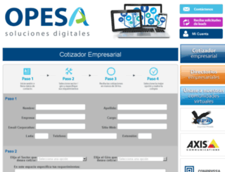 Access opesa.net. OPESA : Cotizador Empresarial