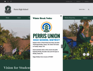 Access phs.puhsd.org. Home - Perris High School