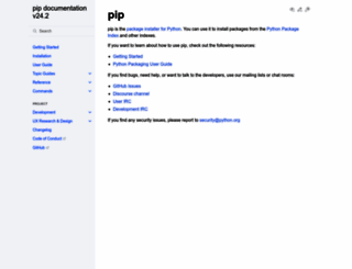 Access pip.pypa.io. pip documentation v23.0.1
