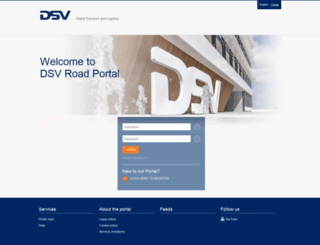 Access portal.dsv.com. DSV Portal | Global transport and logistics