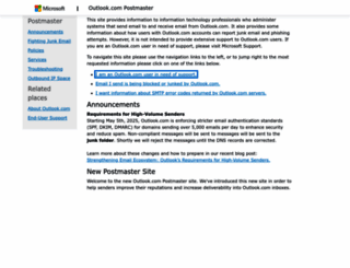 Access postmaster.hotmail.com. Outlook.com Postmaster