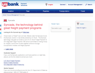 Access powertrack.com. Syncada - U.S. Bank Payment Solutions