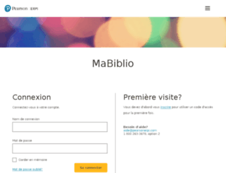 Access primaire.pearsonerpi.com. Pearson ERPI - MaBiblio