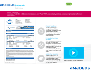 Access printmytrip.amadeus.com. Printmytrip-Login