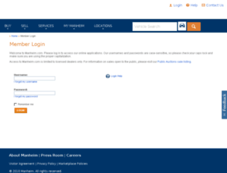 Access profile.manheim.com. Manheim - Member Login