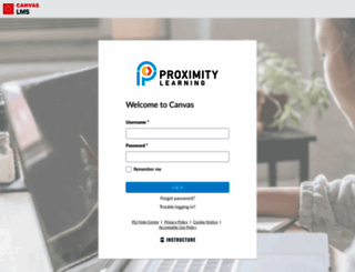 Access proximity.instructure.com. Log in to Canvas