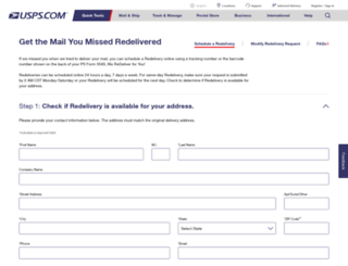 Access redelivery.usps.com. Schedule a Redelivery | USPS
