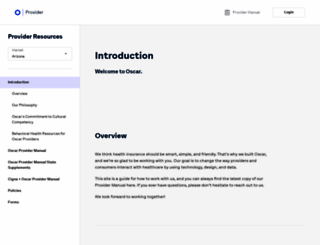 Access resources.hioscar.com. Oscar Provider Resources for Arizona ...