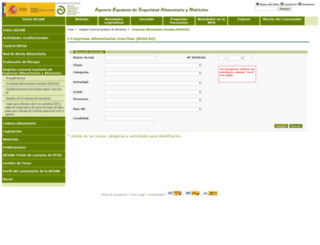 Access rgsa-web-aesan.msssi.es. ::AESAN:: Agencia Española de Seguridad ...