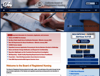 Access rn.ca.gov. California Board of Registered Nursing