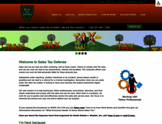 Access salestaxdefense.com. Home - Sales Tax Defense