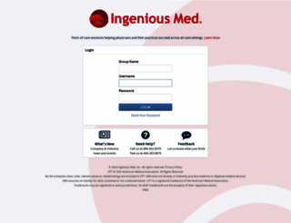 Access secure.imbills.com. Welcome to Ingenious Med