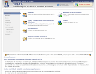 Access sigaa.ufs.br. SIGAA - Sistema Integrado de Gestão de Atividades ...