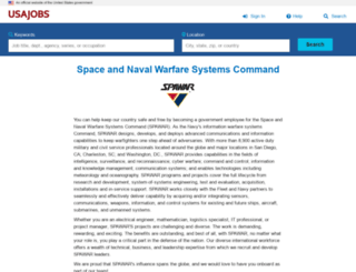 Access spawar.usajobs.gov. USAJOBS - The Federal Government's official ...