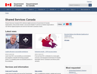 Access ssc.gc.ca. Shared Services Canada - Canada.ca