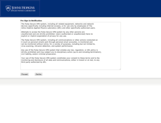 Access sslvpn.jhuapl.edu. JHU/APL Pulse Secure VPN - Sign-In Notification