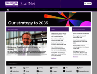 Access staffnet.manchester.ac.uk. StaffNet | The University of Manchester