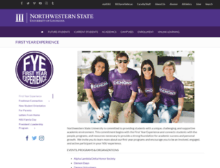 Access studentlife.nsula.edu. First Year Experience