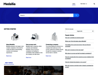 Access surveysupport.medallia.com. Survey Support - Medallia