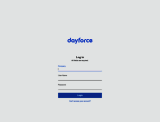 Access test.dayforcehcm.com. Dayforce