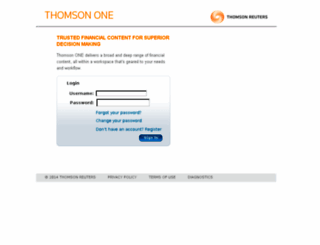 Access thomsonone.com. Thomson ONE Login
