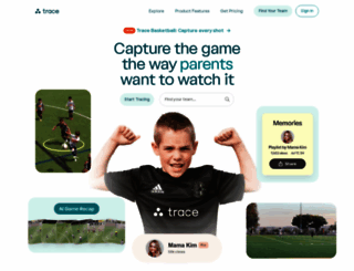 Access traceup.com. Trace: The Ultimate Soccer Camera