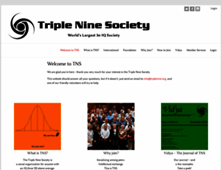 Access triplenine.org. The Triple Nine Society > Welcome to TNS