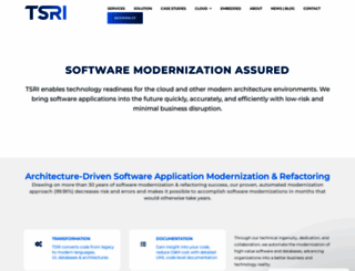 Access tsri.com. Software Modernization Assured. - TSRI | Automated Software Application Code ...