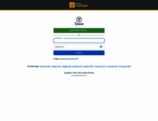 Access tyson.sistemlms.com. Alchemy Manager