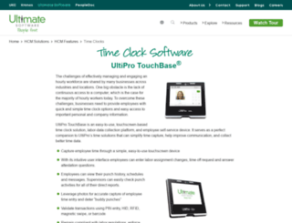 Access ultiprotime.com. Employee Time Clock Software | UltiPro TouchBase®