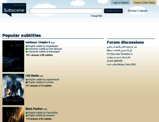 Access v2.subscene.com. Subscene - Passionate about good subtitles